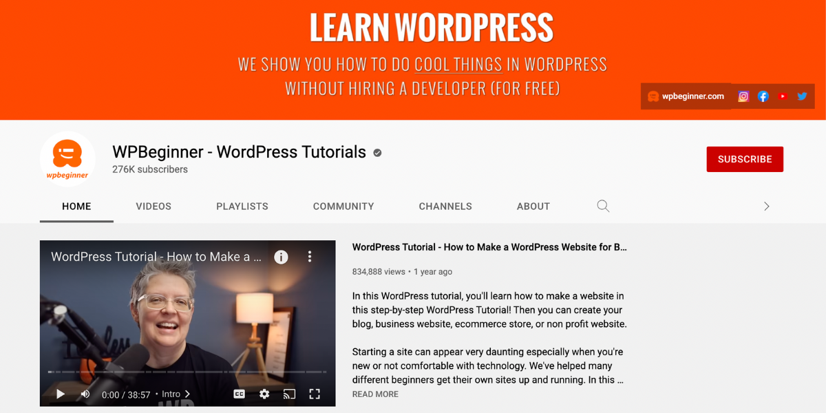 15 Best YouTube Channels for WordPress Training