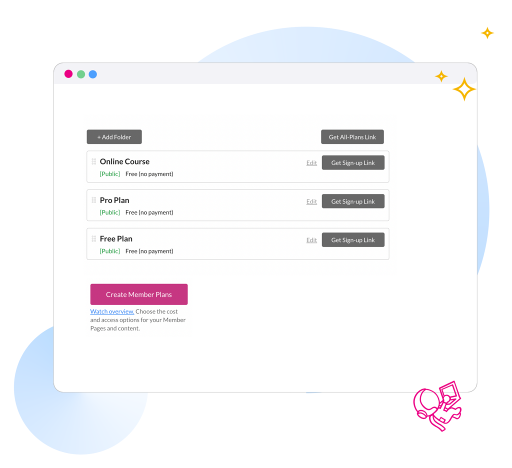 MemberSpace features