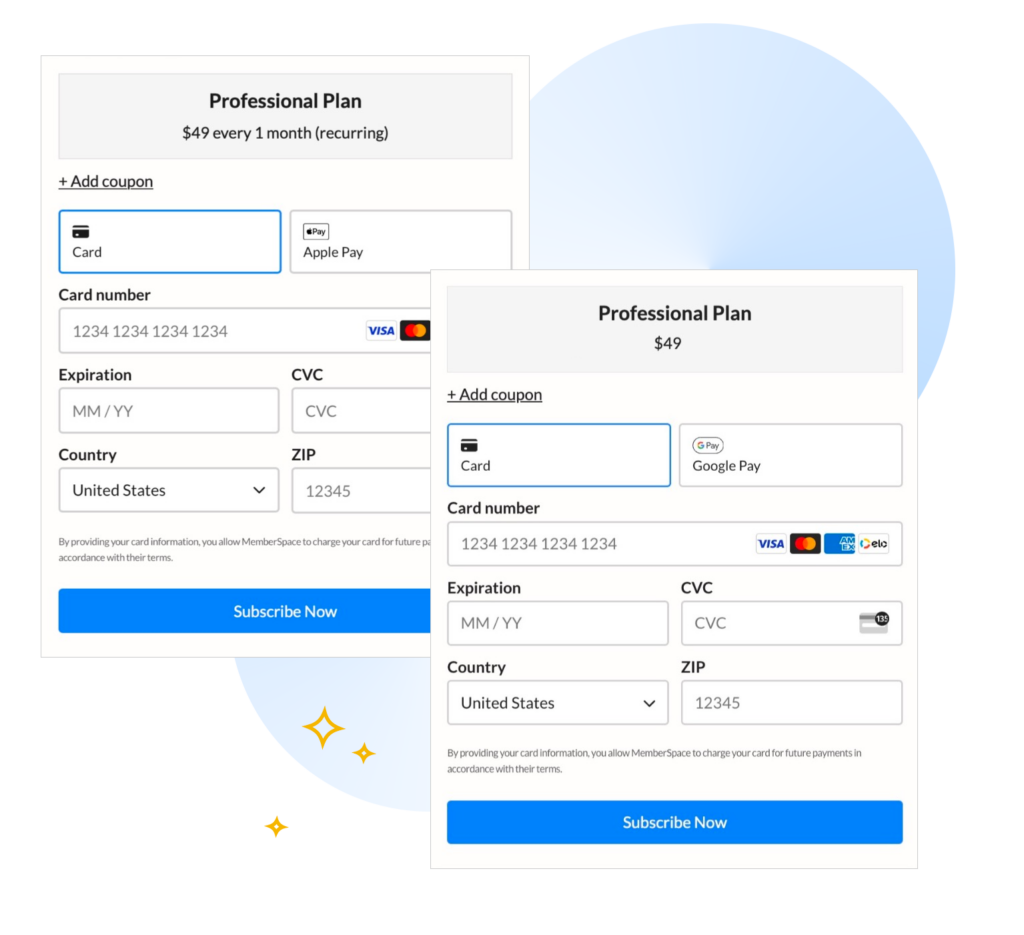 MemberSpace features