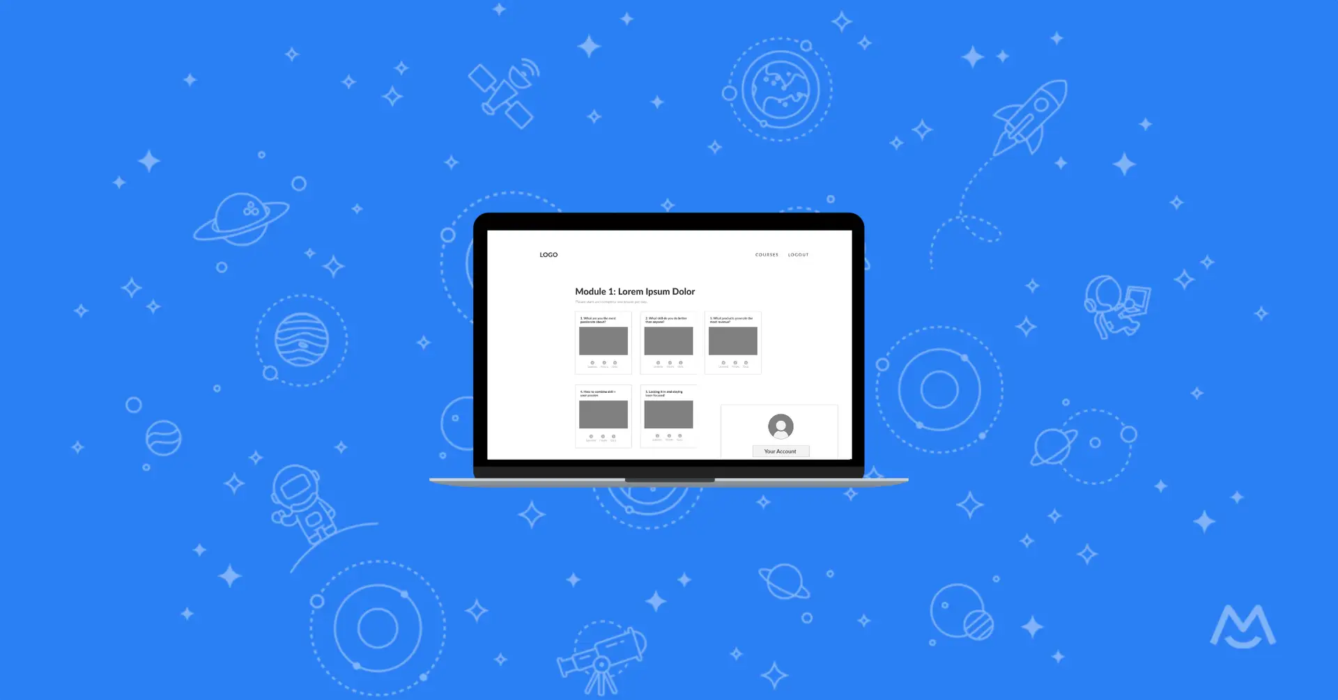 Free Wireframes - How to Create an Online Course Outline Template